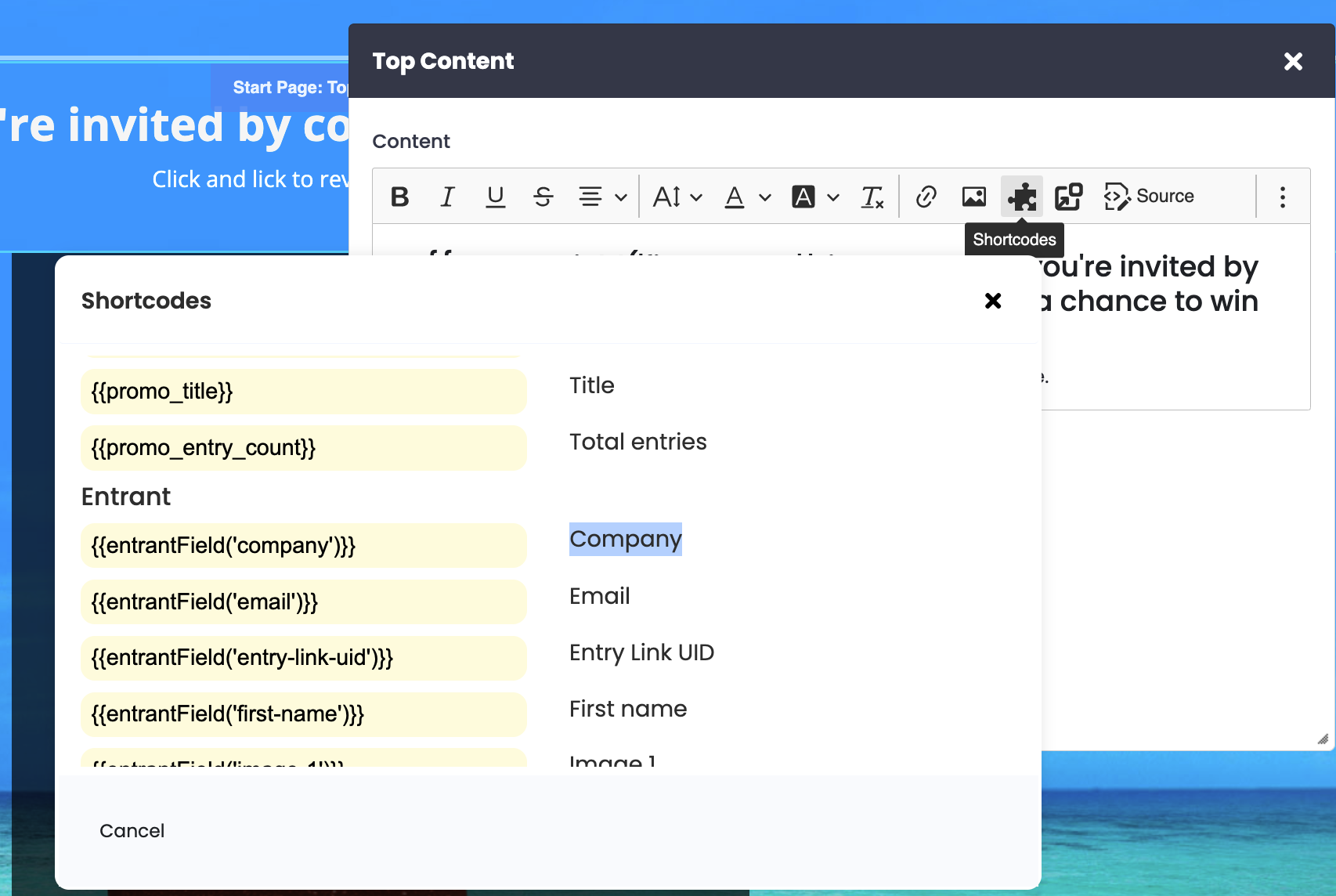 Personalization - setting up placeholder text in your promotions
